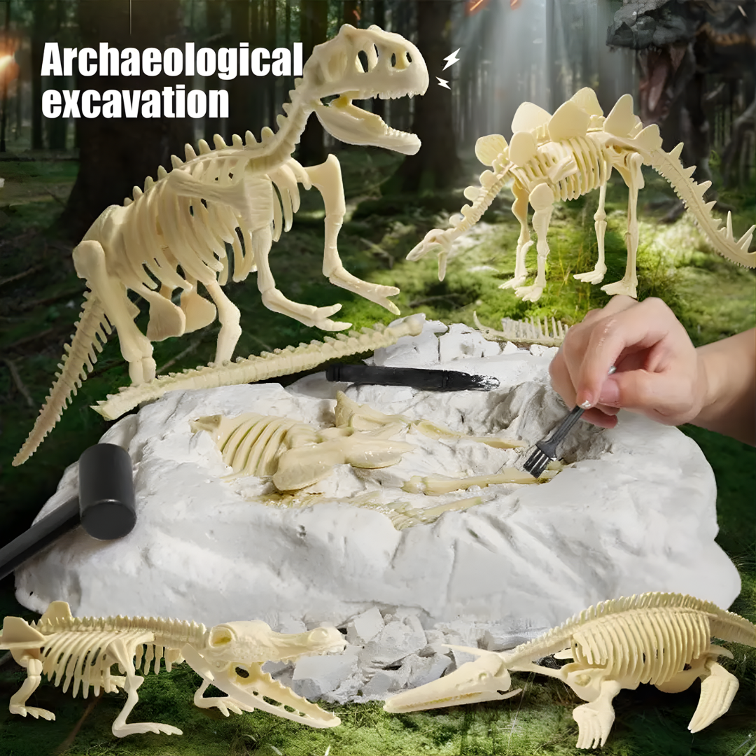 Kletshuts™ SkeletonDinosaur: Pædagogisk Skelet Dinosaur Fossil Grave S ...